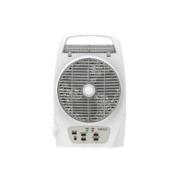 Firefly 8” Oscillating 2-Speed Fan with 18 LED Desk Lamp, Torch Light ...