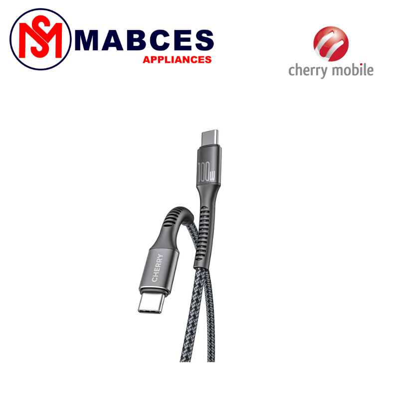Cherry 100W USB–C Braided Cable - Mabces Appliances Online Store