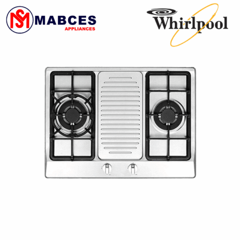 Whirlpool AKC720C IX 70 cm. Built-in Hob - 2 Gas Burners - Mabces Appliances Online Store